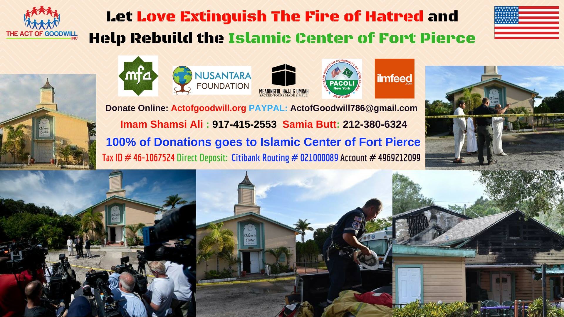 LET LOVE EXTINGUISH THE FIRE OF HATRED - Act Of GoodWill